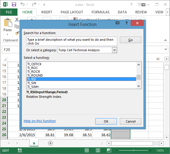 Technical Analysis With Excel Free Excel Technical Analysis Plugin